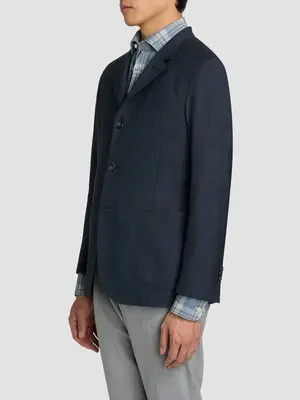 SAKS FIFTH AVENUE Collection Wool-blend Woven Sport Coat - Navy