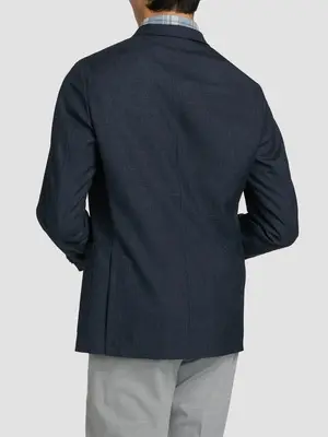 SAKS FIFTH AVENUE Collection Wool-blend Woven Sport Coat - Navy