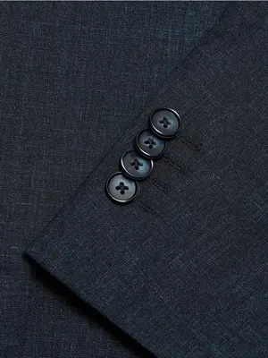 SAKS FIFTH AVENUE Collection Wool-blend Woven Sport Coat - Navy