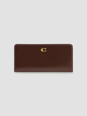 COACH Essential Slim Leather Wallet - Maple