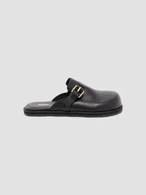 Moschino Sabot Slip-on Shoes - Black