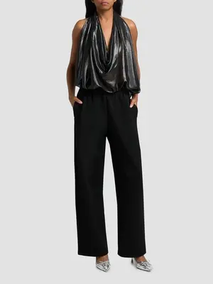 Wardrobe.NYC Metallic Halter Blouse