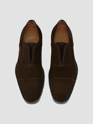 CHRISTIAN LOUBOUTIN Alpha Lion Suede Oxford Shoes
