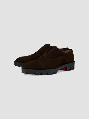 CHRISTIAN LOUBOUTIN Alpha Lion Suede Oxford Shoes