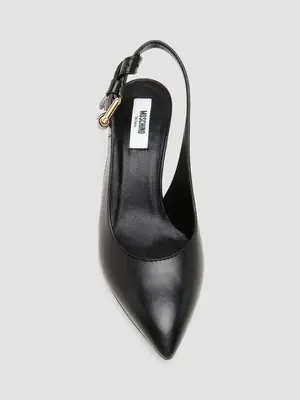 Moschino Tie-me Leather Pumps