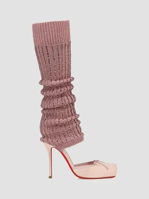CHRISTIAN LOUBOUTIN Cassia Annmac 100mm Satin And Mesh Pumps - Poupee