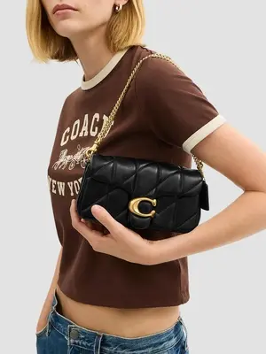 COACH Tabby Quilted Leather Chain Crossbody Bag 19