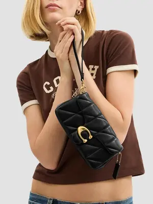 COACH Tabby Quilted Leather Chain Crossbody Bag 19