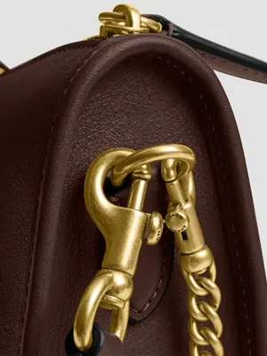 COACH Waverly Leather Shoulder Bag - Maple