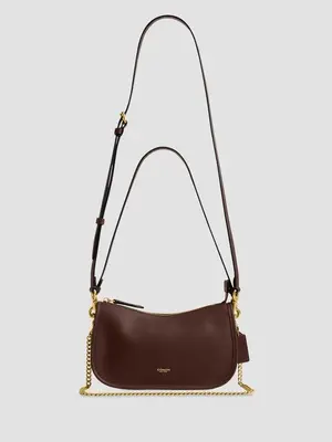 COACH Waverly Leather Shoulder Bag - Maple