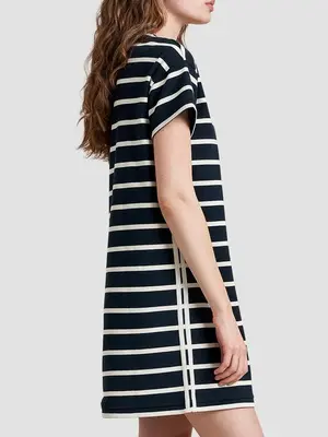 LA LIGNE Breton Dress - Navy Ecru