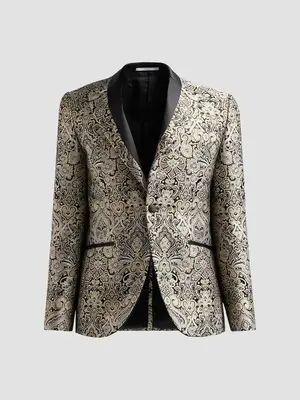 Pal Zileri Baroque-inspired Jacquard Dinner Jacket - Nero
