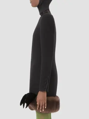 Valentino Garavani Wool Crepe Short Dress