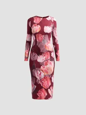 MILLY Abbygail Floral Midi Dress
