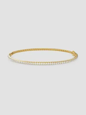 David Yurman Micro Pavé Bracelet In 18k Yellow Gold