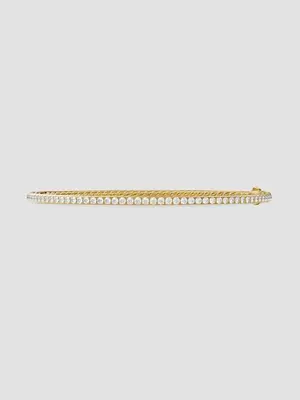 David Yurman Micro Pavé Bracelet In 18k Yellow Gold