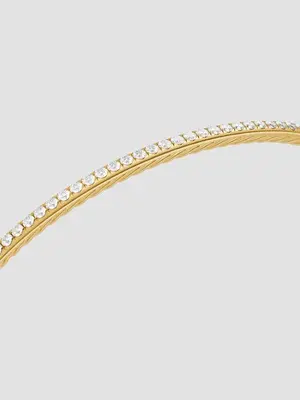 David Yurman Micro Pavé Bracelet In 18k Yellow Gold