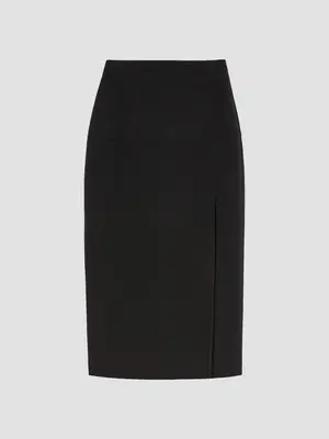 Valentino Garavani Wool Crepe Midi Skirt