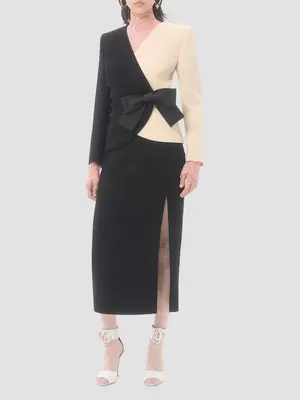 Valentino Garavani Wool Crepe Midi Skirt