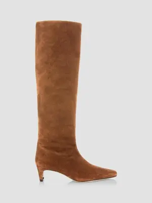 Staud Wally Suede Knee-high Boots - Tan