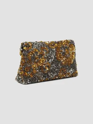 Dries Van Noten Medium Sequined Envelope Clutch