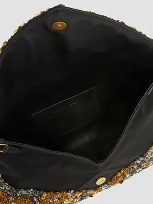 Dries Van Noten Medium Sequined Envelope Clutch