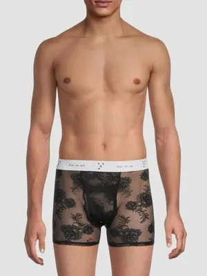 FLEUR DU MAL Floral Bouquet Lace Boxer Brief