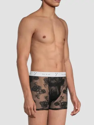 FLEUR DU MAL Floral Bouquet Lace Boxer Brief