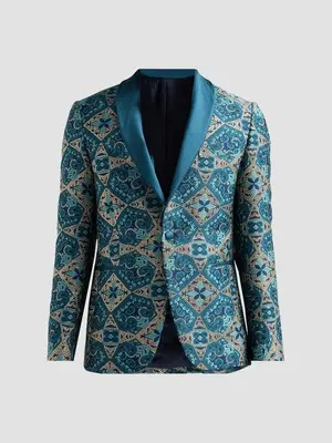 Pal Zileri Abstract-embroidered Dinner Jacket - Ottanio