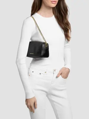 Michael Kors Bryant Small Leather Shoulder Bag - Black