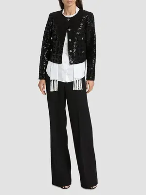 Michael Kors Sequin Tweed Crop Jacket