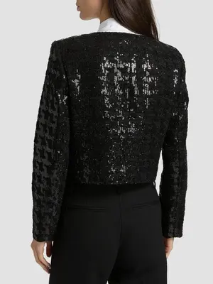 Michael Kors Sequin Tweed Crop Jacket