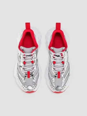 CHRISTIAN LOUBOUTIN So Flo Patent Leather Sneakers - Silver