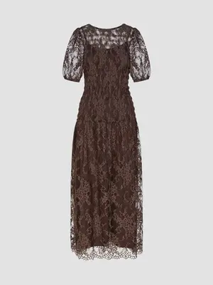 Hill House Home The Short Sleeve Dalia Nap Dress - Chocolate
