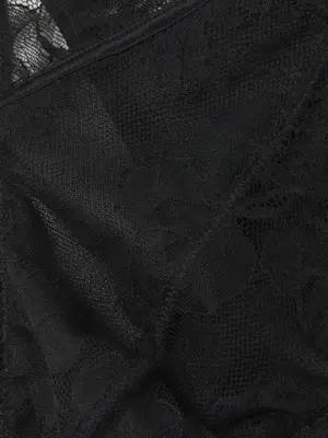 FLEUR DU MAL Bouquet Sheer Floral Lace Thong