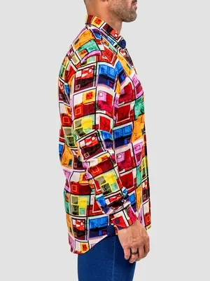 MACEOO Fibonacci Marthyr Color Block Shirt