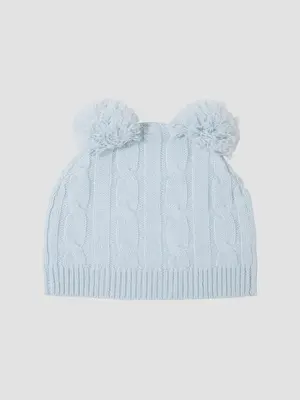 Sofia Cashmere Baby's Cashmere Pom Pom Beanie - Blue
