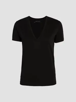 Another Tomorrow V-neck Tee - Black