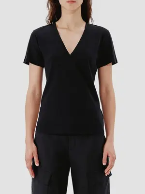 Another Tomorrow V-neck Tee - Black