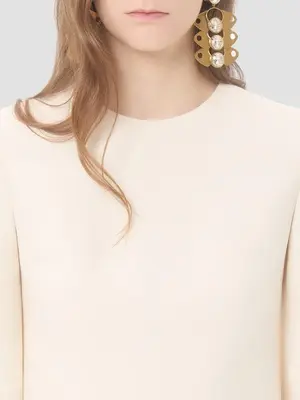 Valentino Garavani Embroidered Crepe Couture Short Dress - Ivory