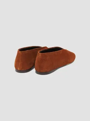 Moschino Corsage Suede Ballet Flats