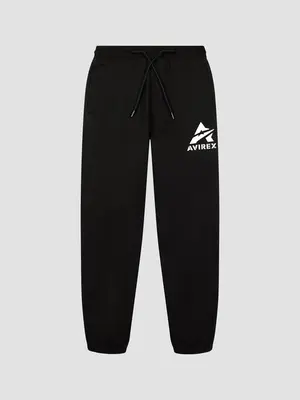 AVIREX Core Stacked Logo Jogger Sweatpants - Black