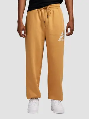 AVIREX Core Stacked Logo Jogger Sweatpants - Wheat