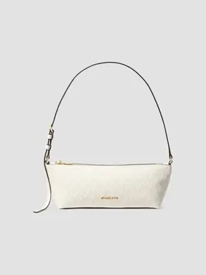 Michael Kors Laila Small Monogram East West Pochette - Eggshell