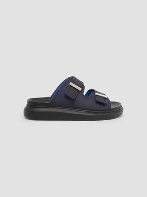 Alexander McQueen Hybrid Double-buckle Sandals - Blue Silver