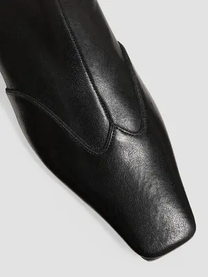 Khaite Nevada 40mm Leather Ankle Boots - Black