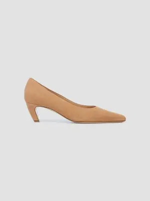 Gabriela Hearst Peggy 50mm Leather Kitten-heel Pumps - Dark Camel