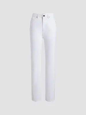 Khaite Danielle Mid-rise Straight-leg Jeans - White
