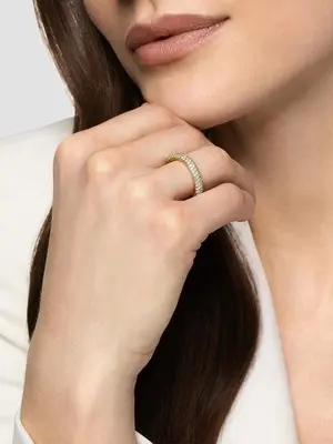 David Yurman Dy Mercer Pavé Band Ring In 18k Yellow