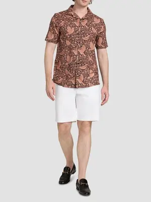 SAKS FIFTH AVENUE Collection Bird-print Cotton Camp Shirt